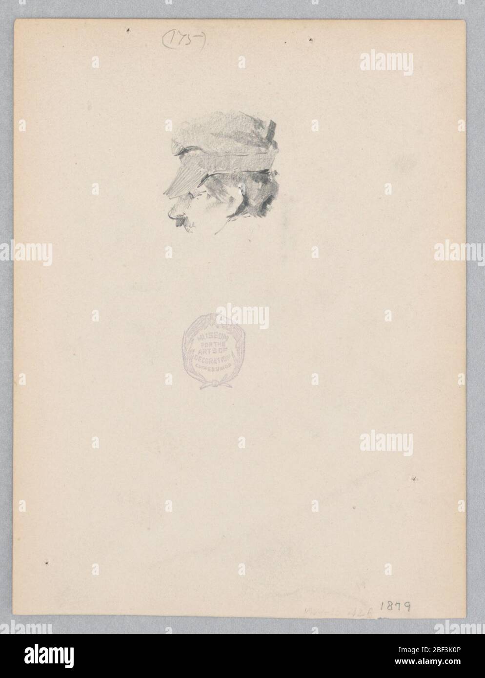 Man. Recto: Partial sketch of a male figure wearing a hat; Verso: Three ...