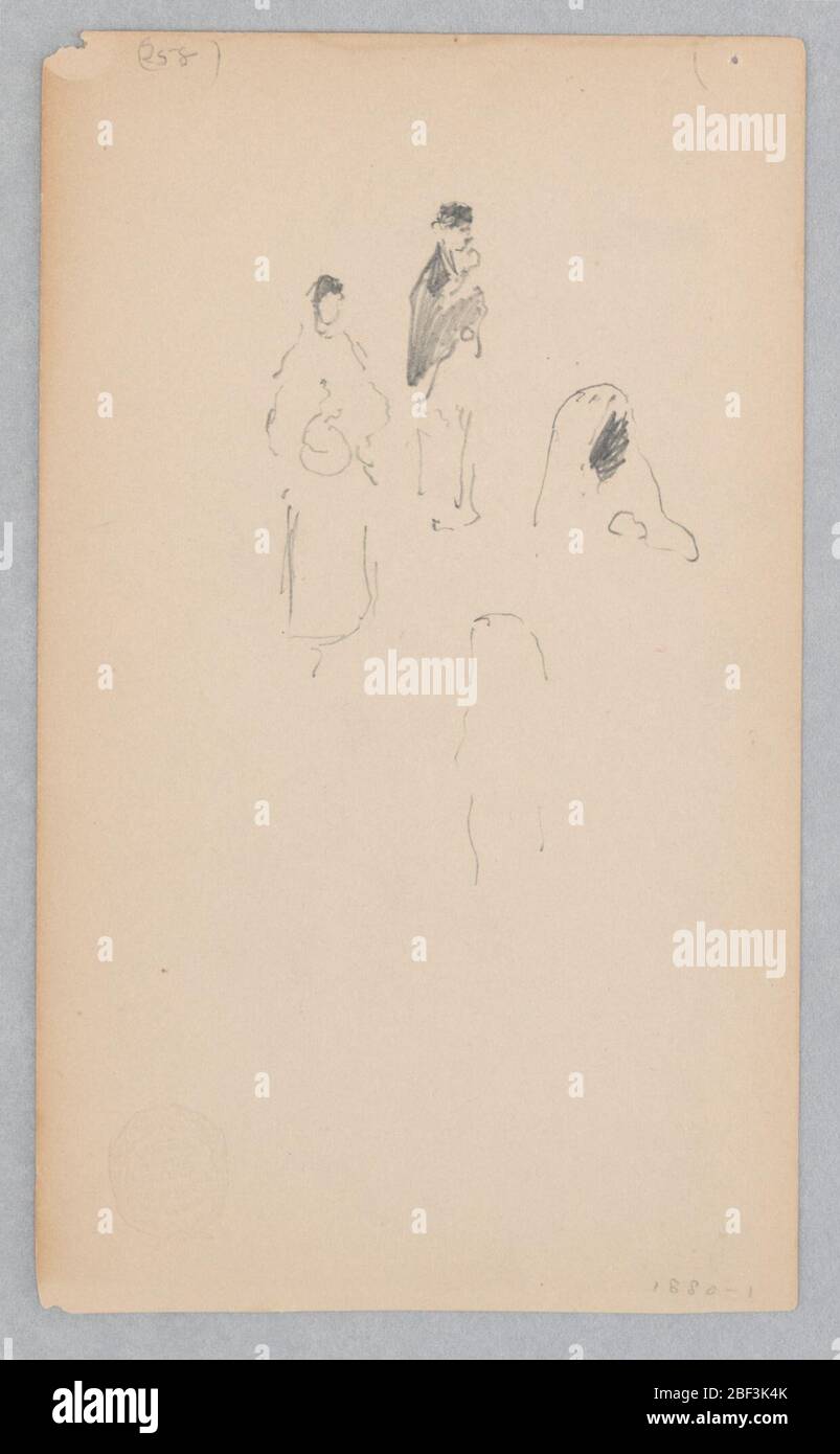 Figures. Partial sketch of three figures Stock Photo - Alamy