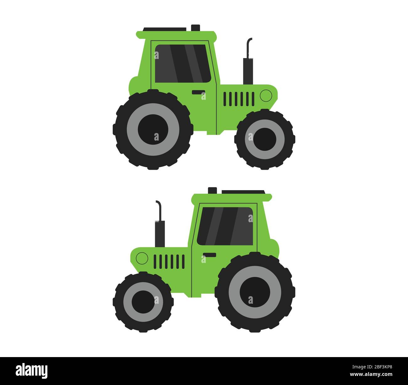 tractor icon with a cart illustrated in vector on white background ...