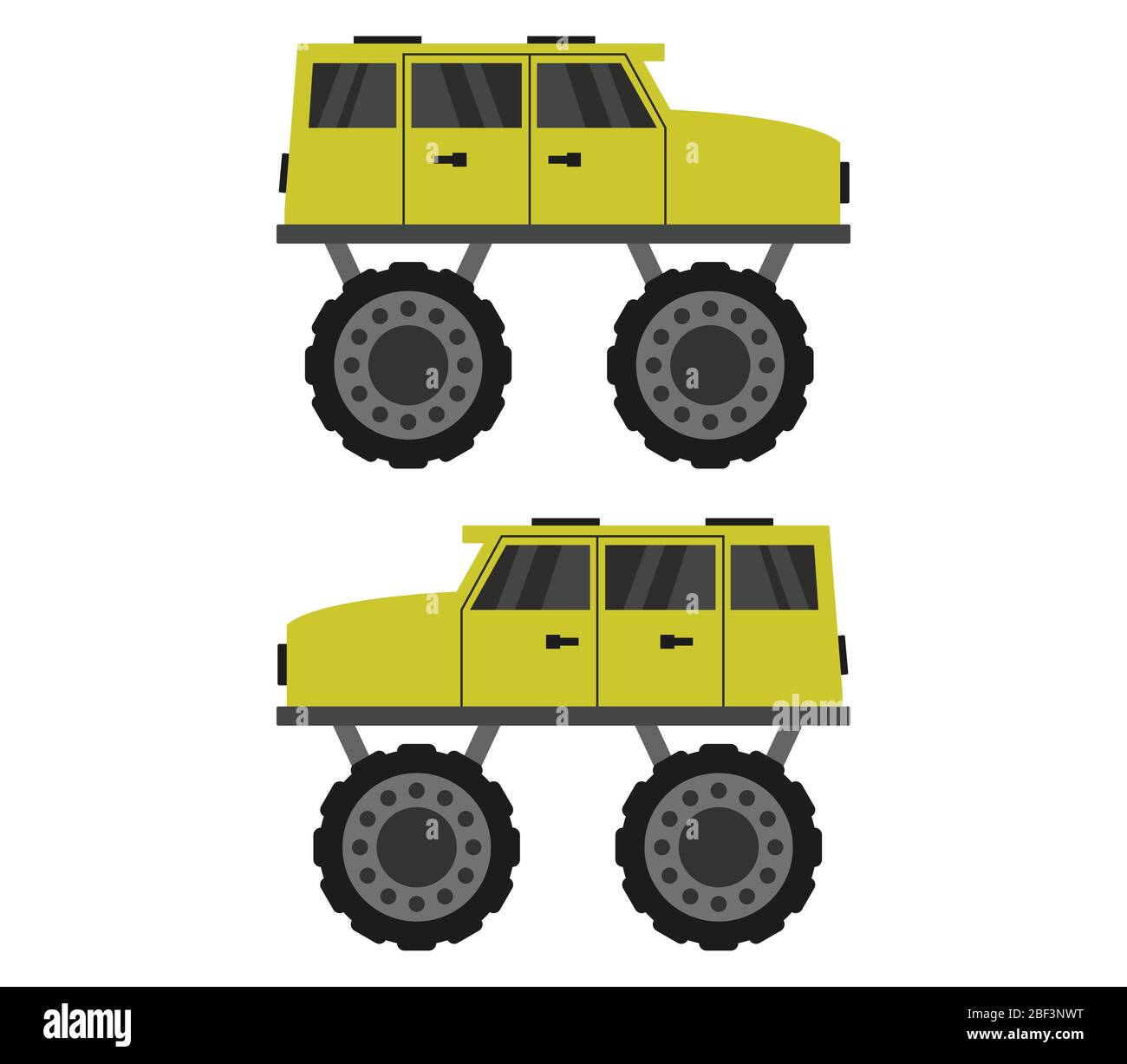 monster truck icon illustrated in vector on white background Stock ...