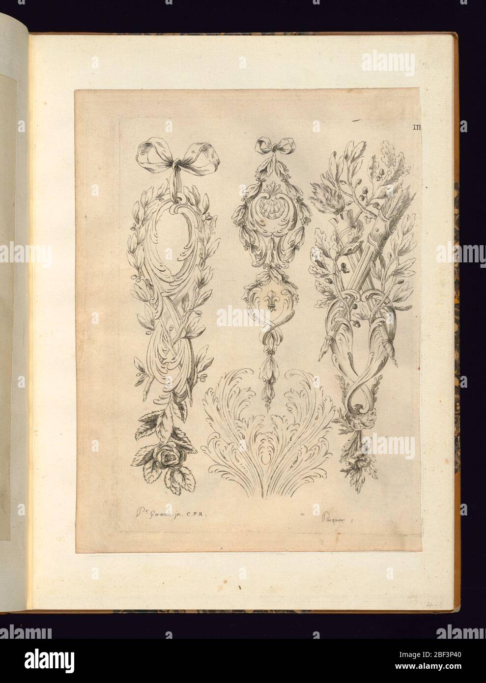 Ornamental Friezes. Rocaille design for three ornamental friezes Stock ...