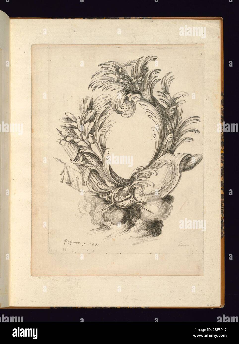 Design for Ornament. Rocaille vegetal ornament design Stock Photo - Alamy