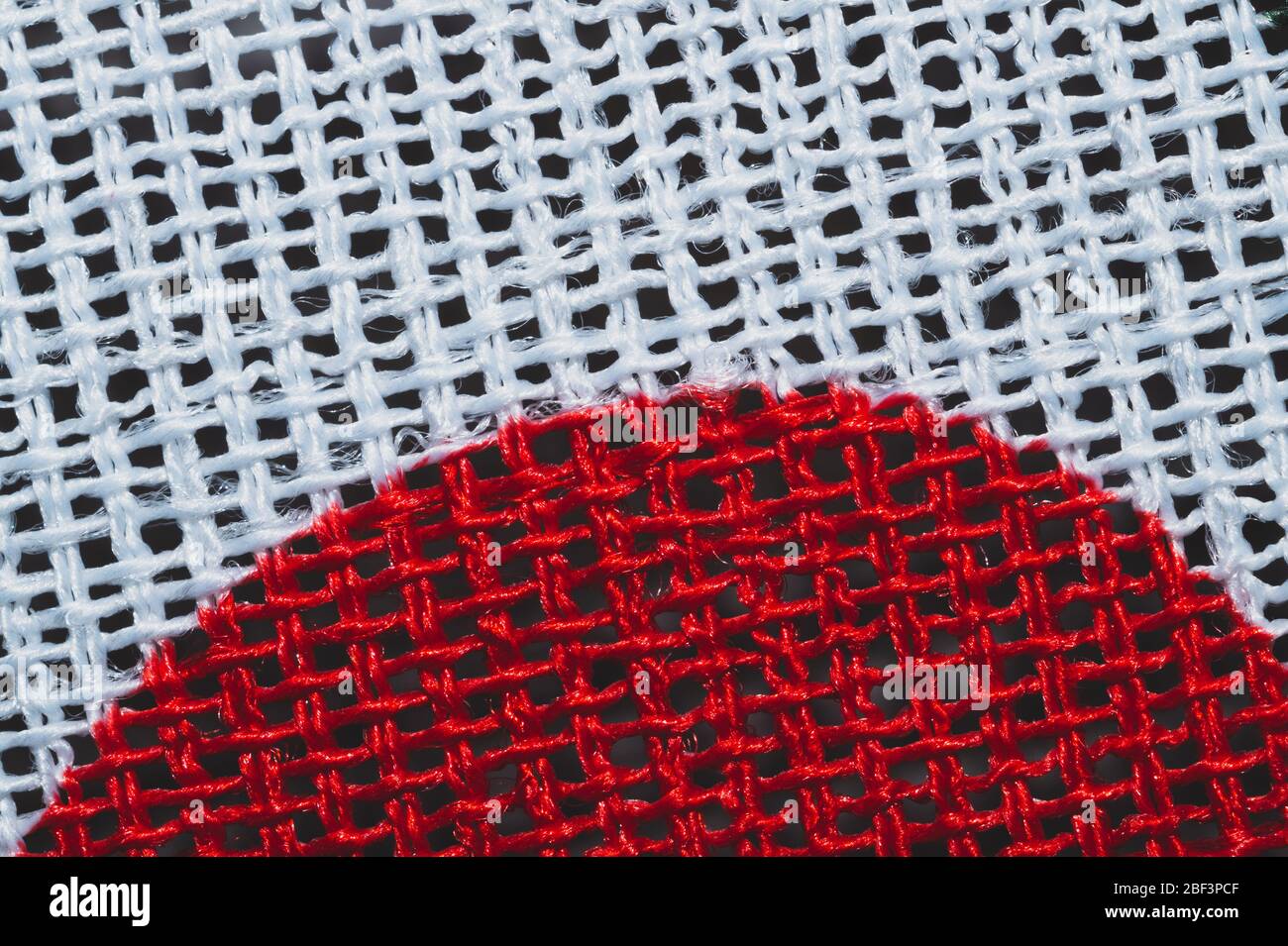 Fabric macro texture. knitted textile close up. woven background. white ...