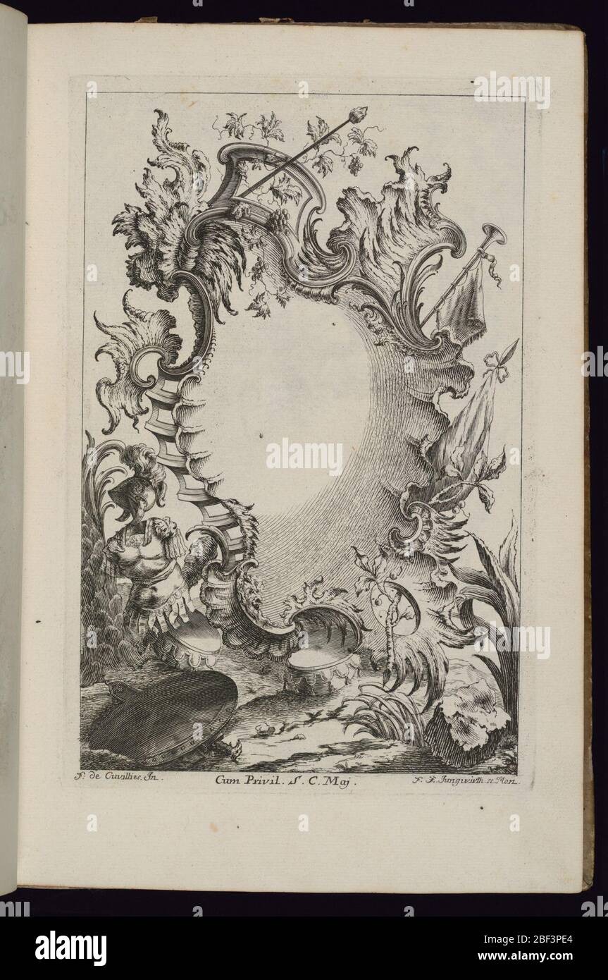 Cartouche with Wine Leaves and Drums Livre de Cartouches divers usages ...