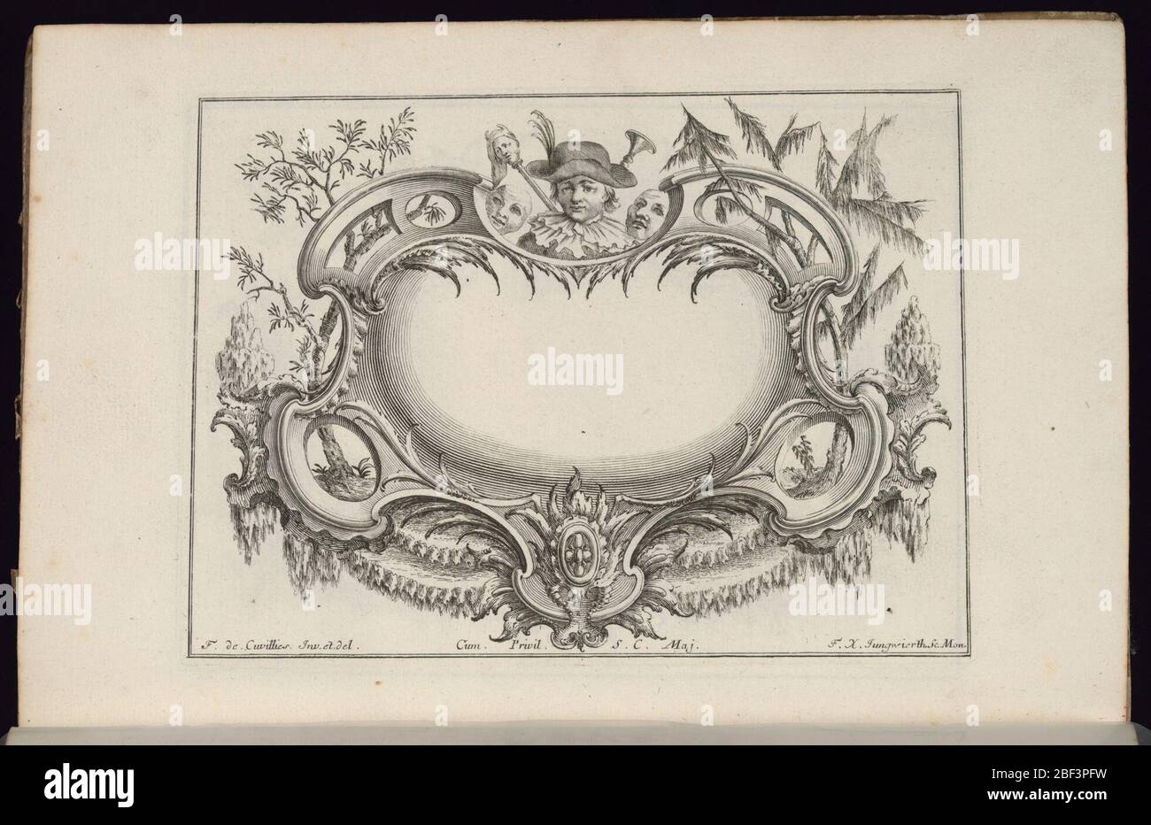 Cartouche with Portrait Bust Livre de Cartouches Reguliers Book of ...