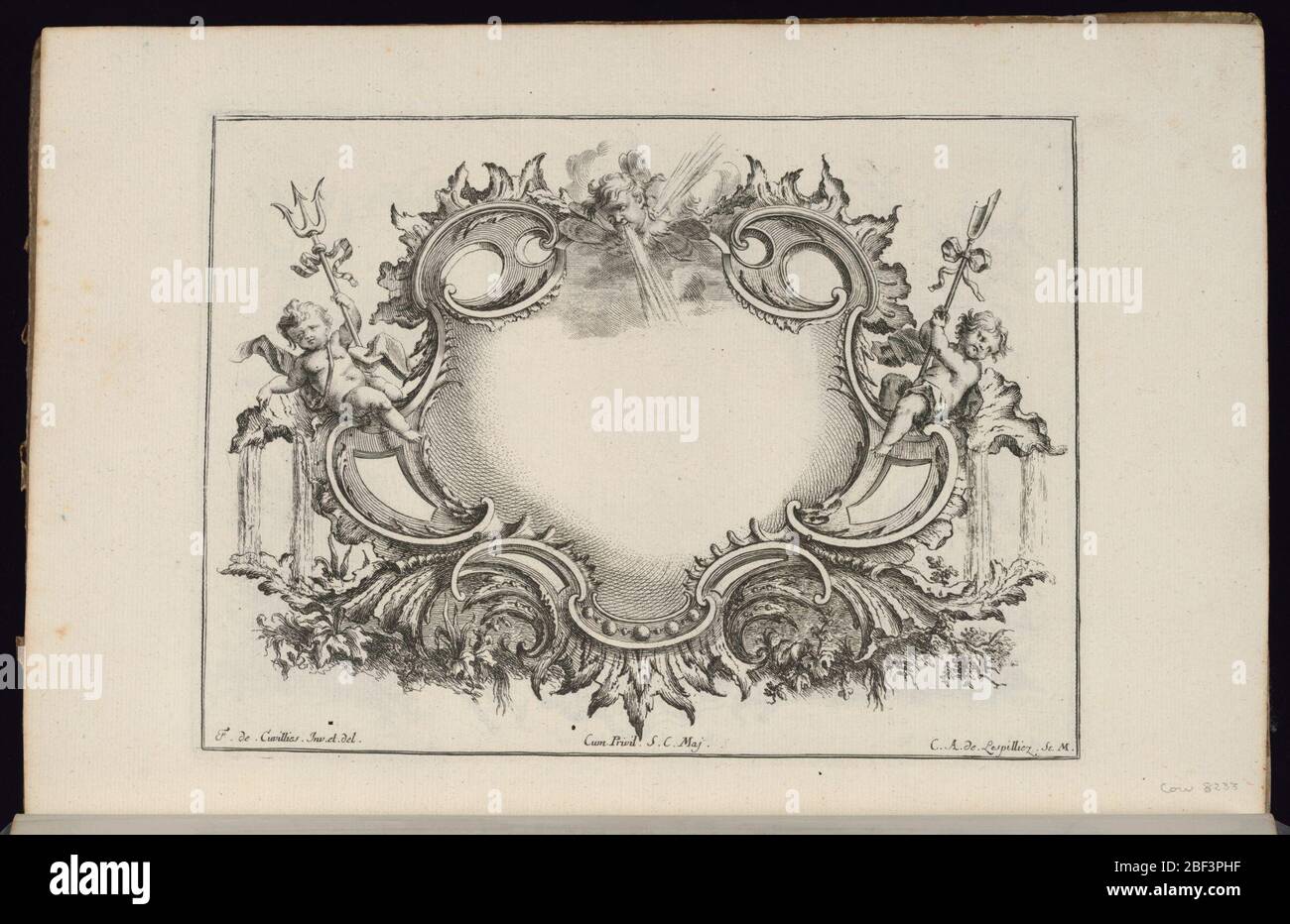 Cartouche with Two Winds Livre de Cartouches Reguliers Book of Regular ...