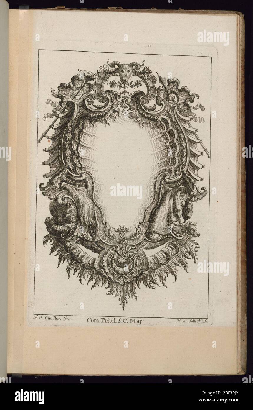 Cartouche with Skull Livre de Cartouches Rguliers Book of Regular ...