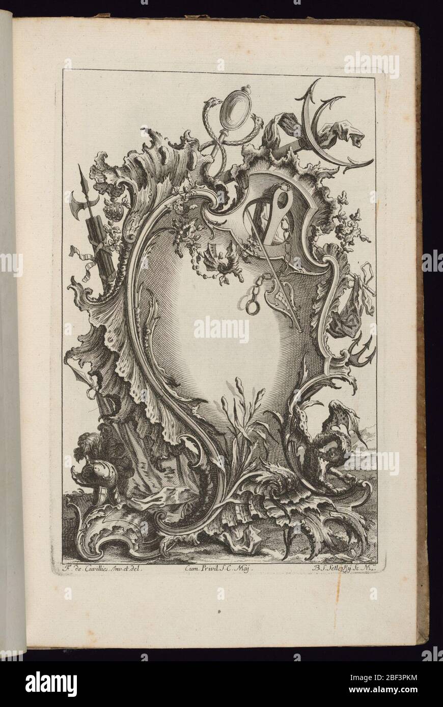 Cartouche with Mercurys Staff Livre de Cartouches Irrguliers Book of ...