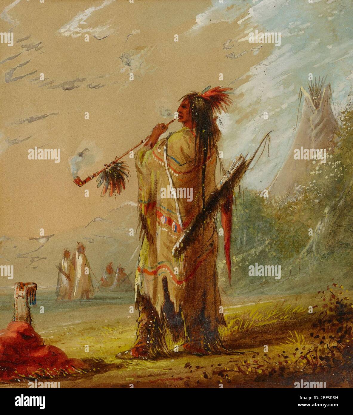 Native american smoking hi-res stock photography and images - Alamy