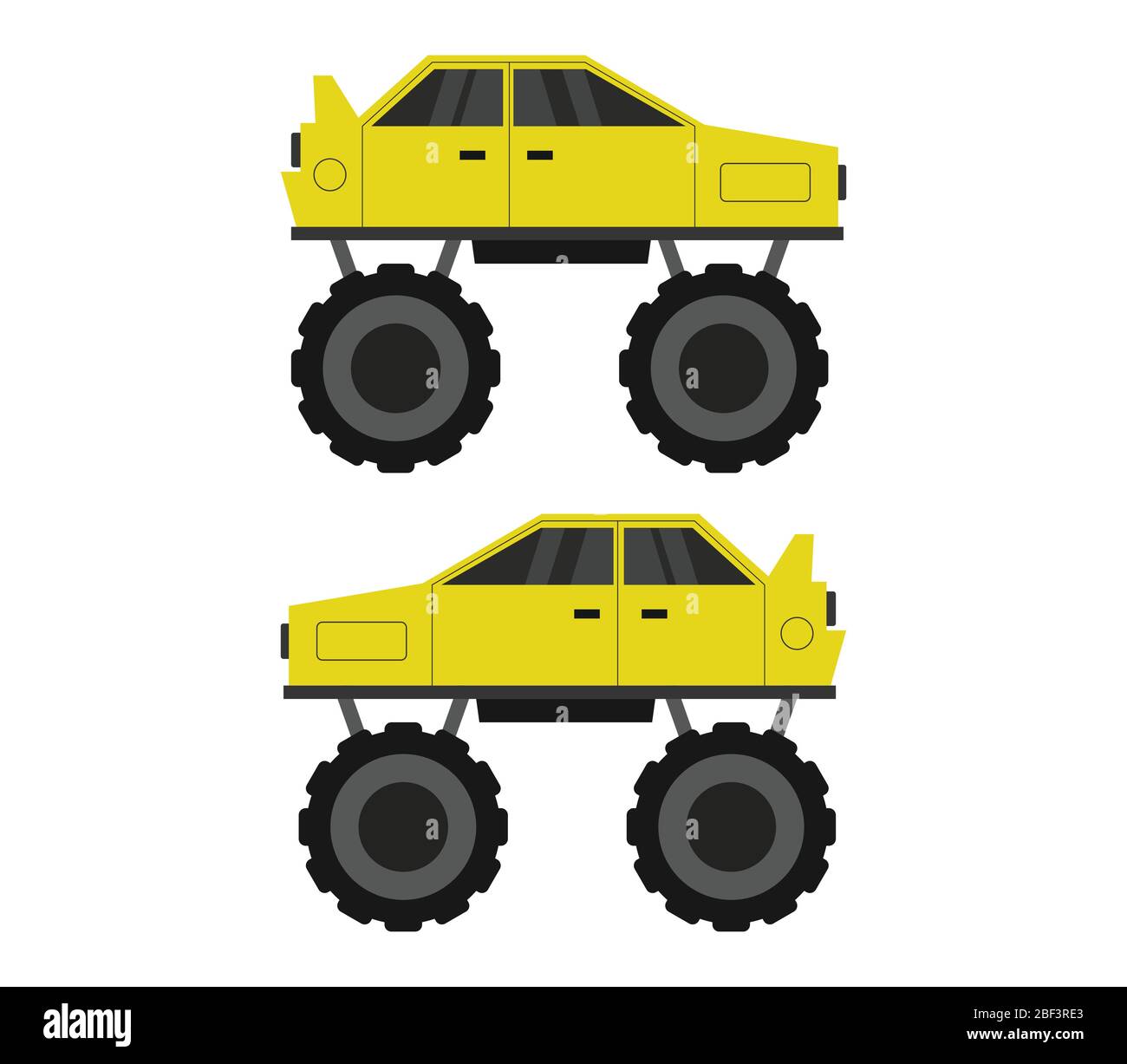 monster car icon illustrated in vector on white background Stock Vector ...