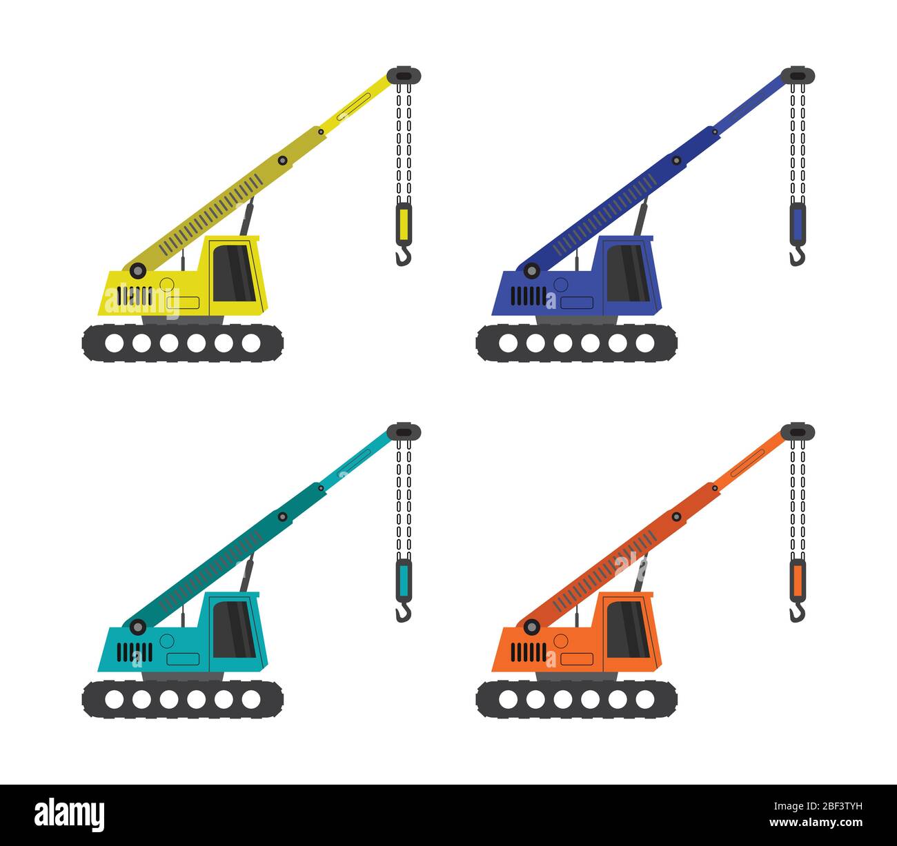 crane icon illustrated in vector on white background Stock Vector Image ...