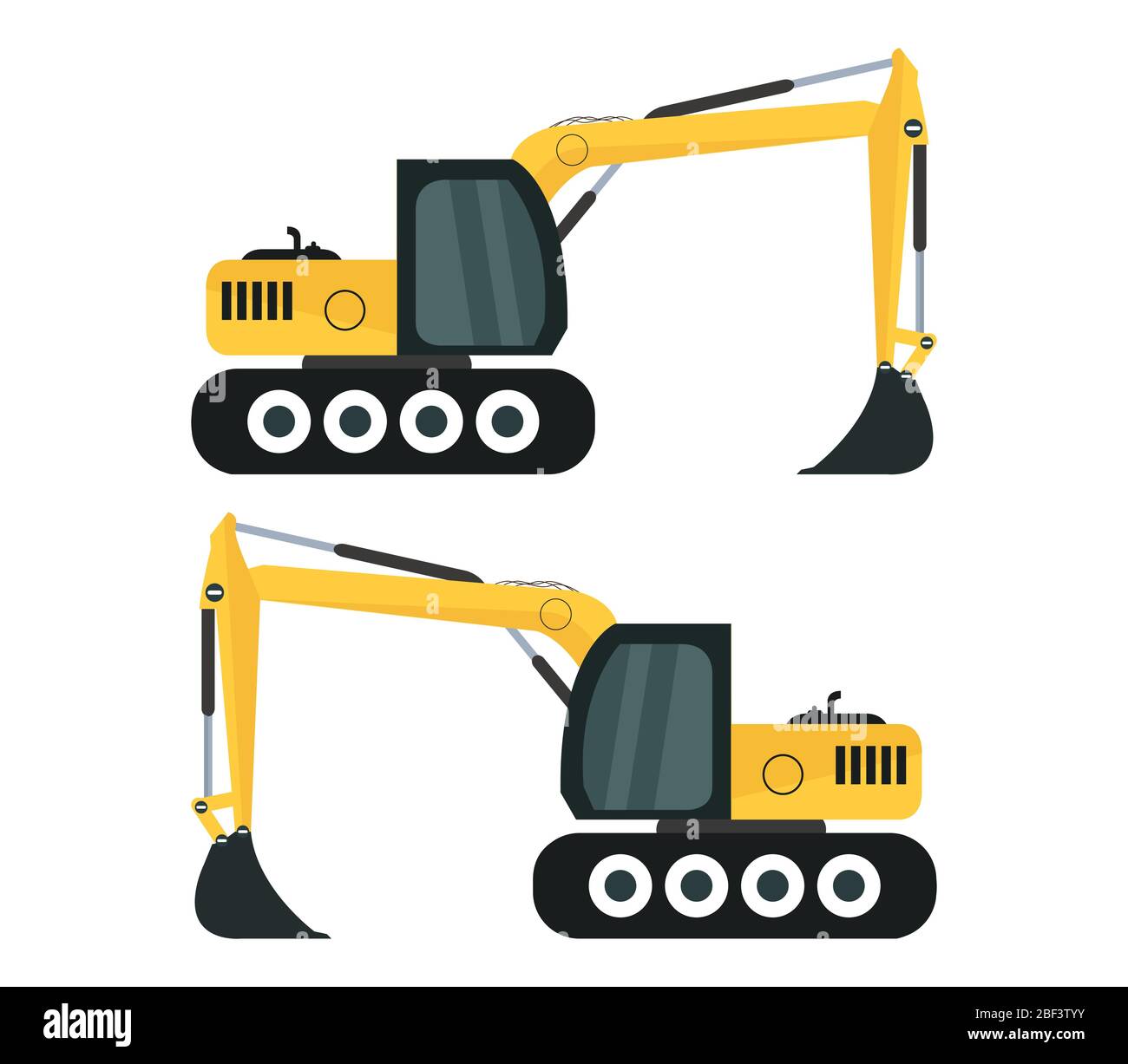excavator icon illustrated in vector on white background Stock Vector ...