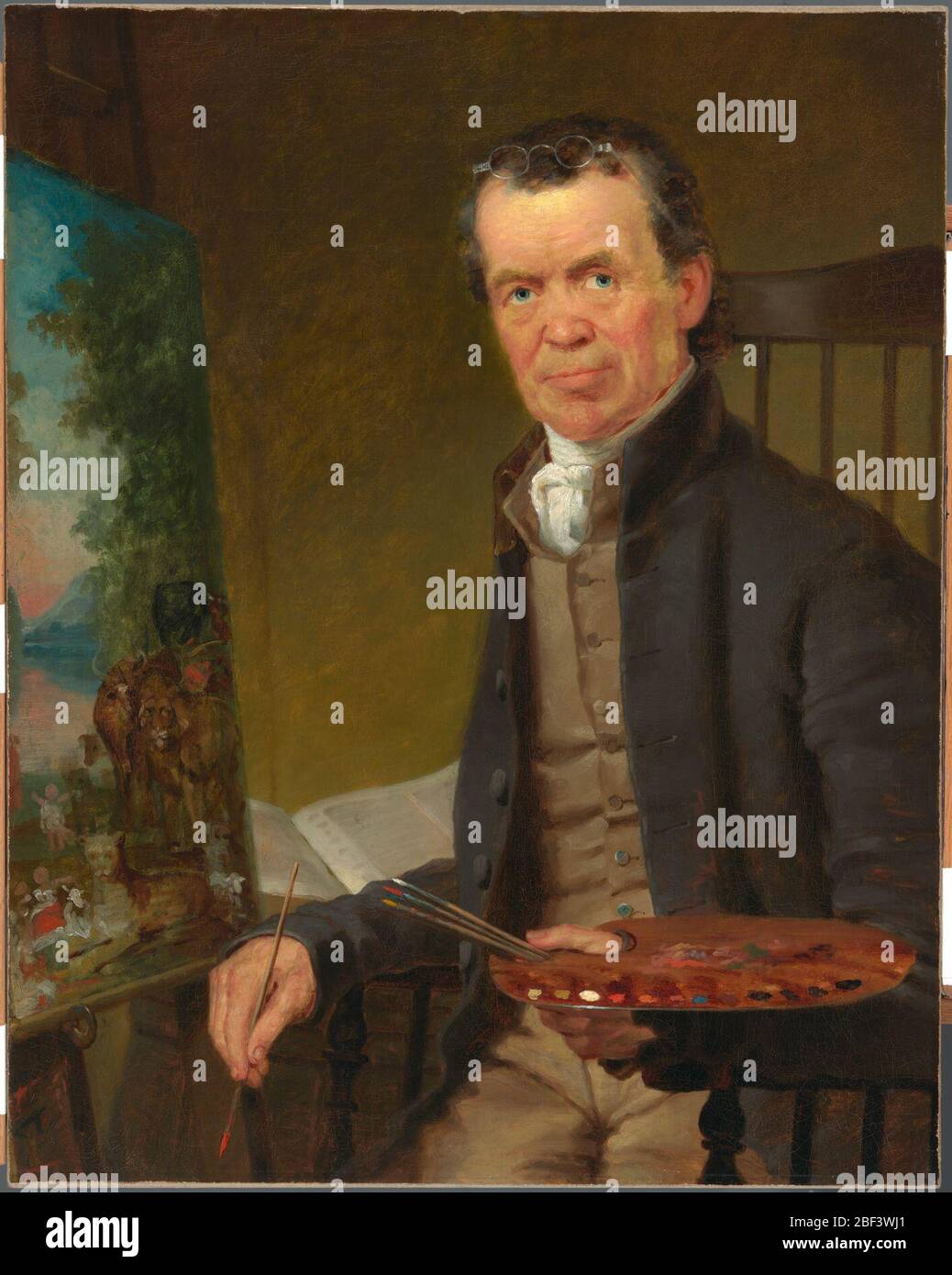 Edward Hicks Painting the Peaceable Kingdom. Born Attleboro, Bucks ...