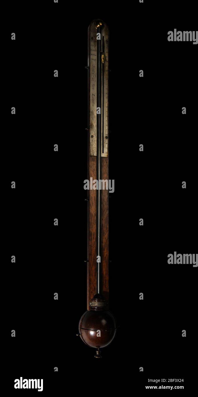 Barometer Dr John Jeffries English Channel Crossing Flight. Wood frame ...