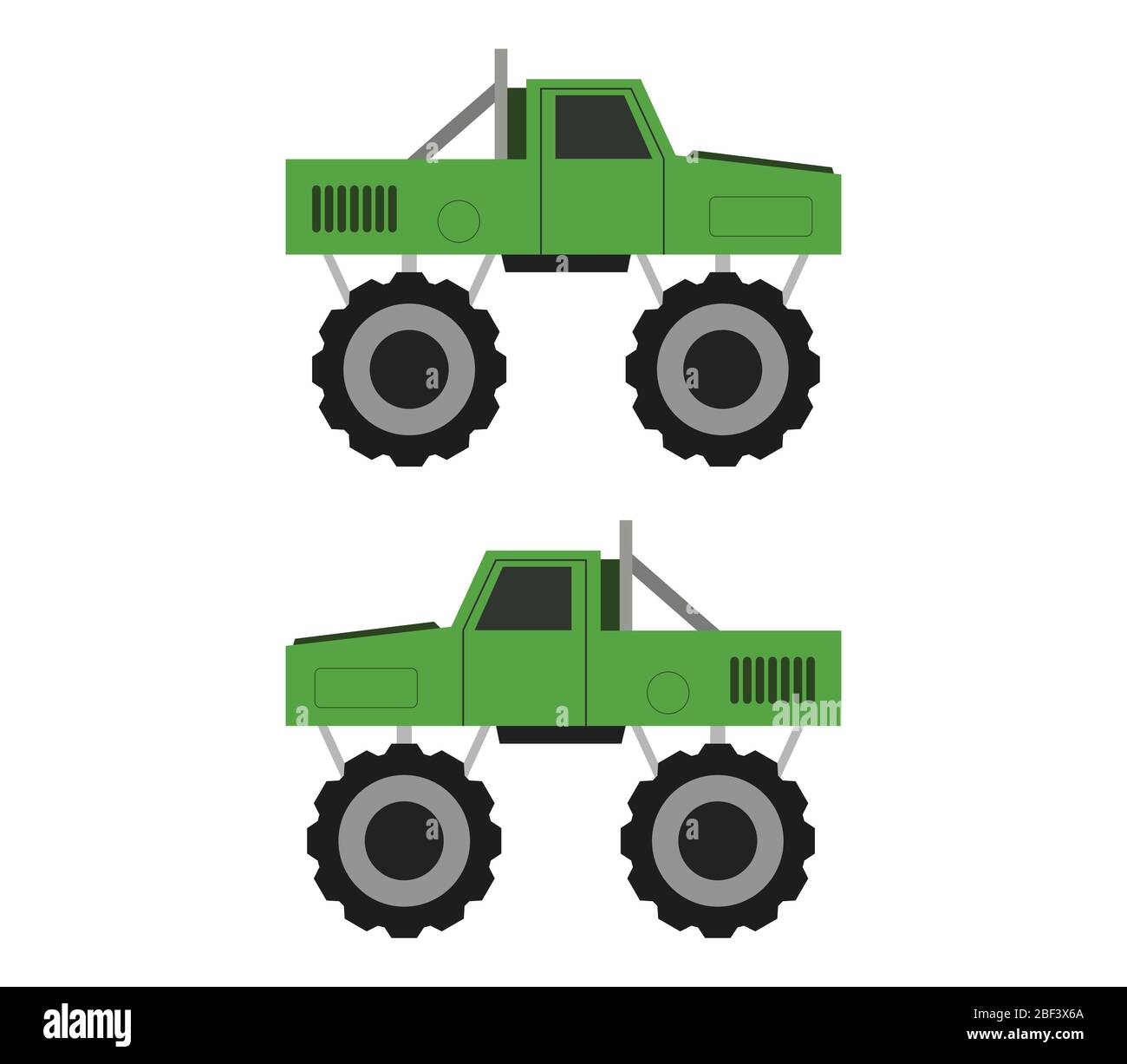 monster truck icon illustrated in vector on white background Stock ...