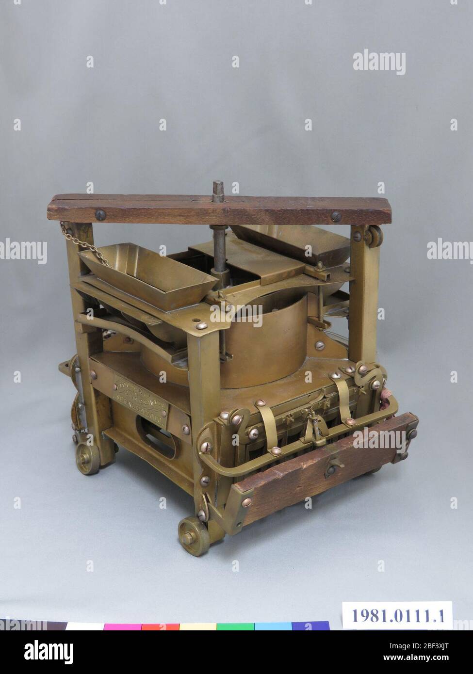 patent model brick machine. Currently not on view Stock Photo - Alamy