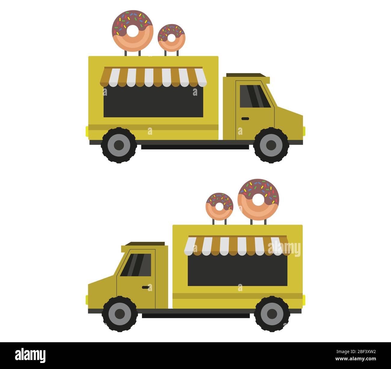 donut truck icon illustrated in vector on white background Stock Vector ...