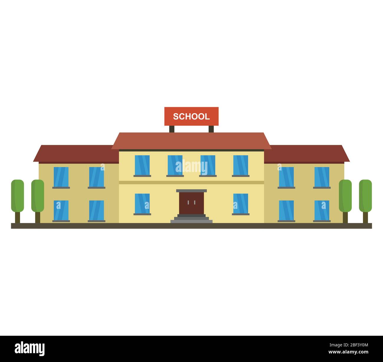 school icon illustrated in vector on white background Stock Vector ...