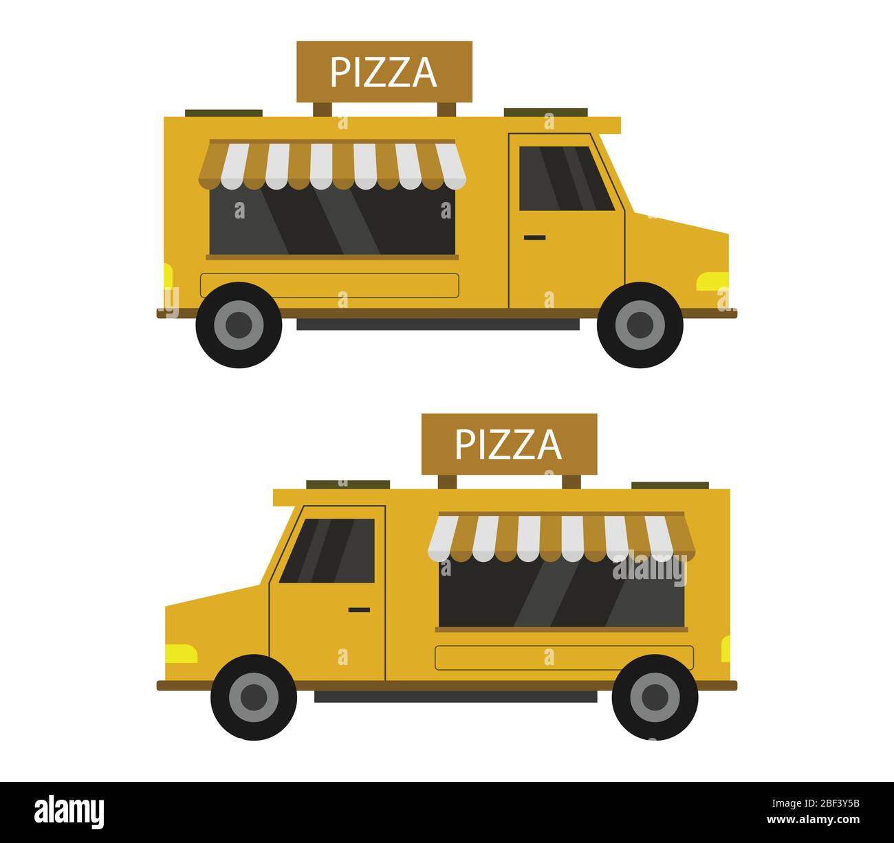 pizza truck icon illustrated in vector on white background Stock Vector ...