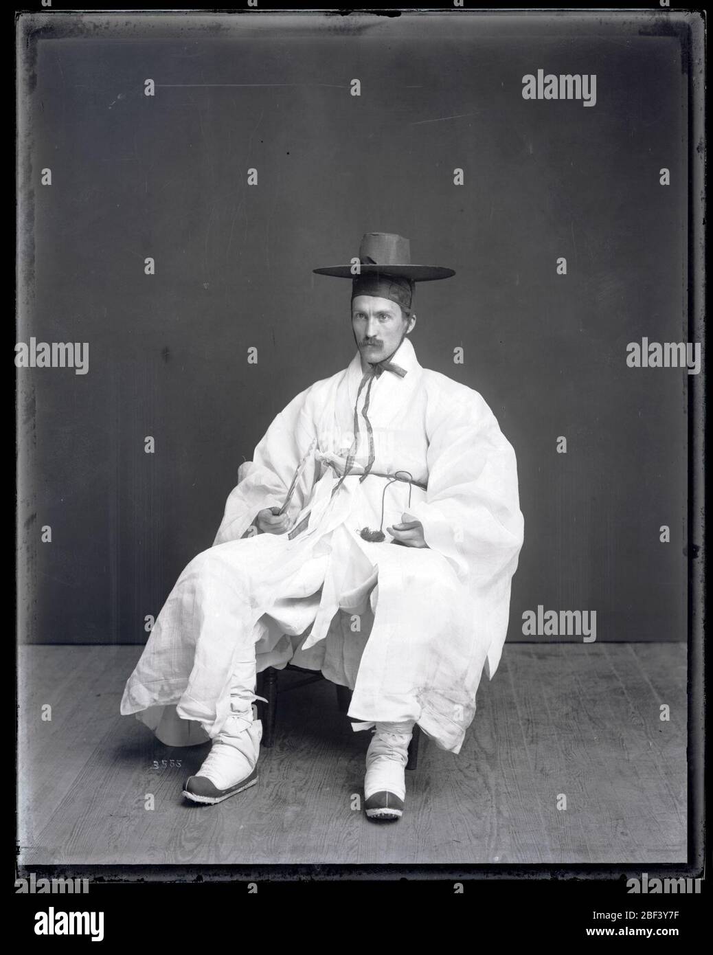 Walter G Hough Models Traditional Korean Costume. Ethnologist Walter G ...