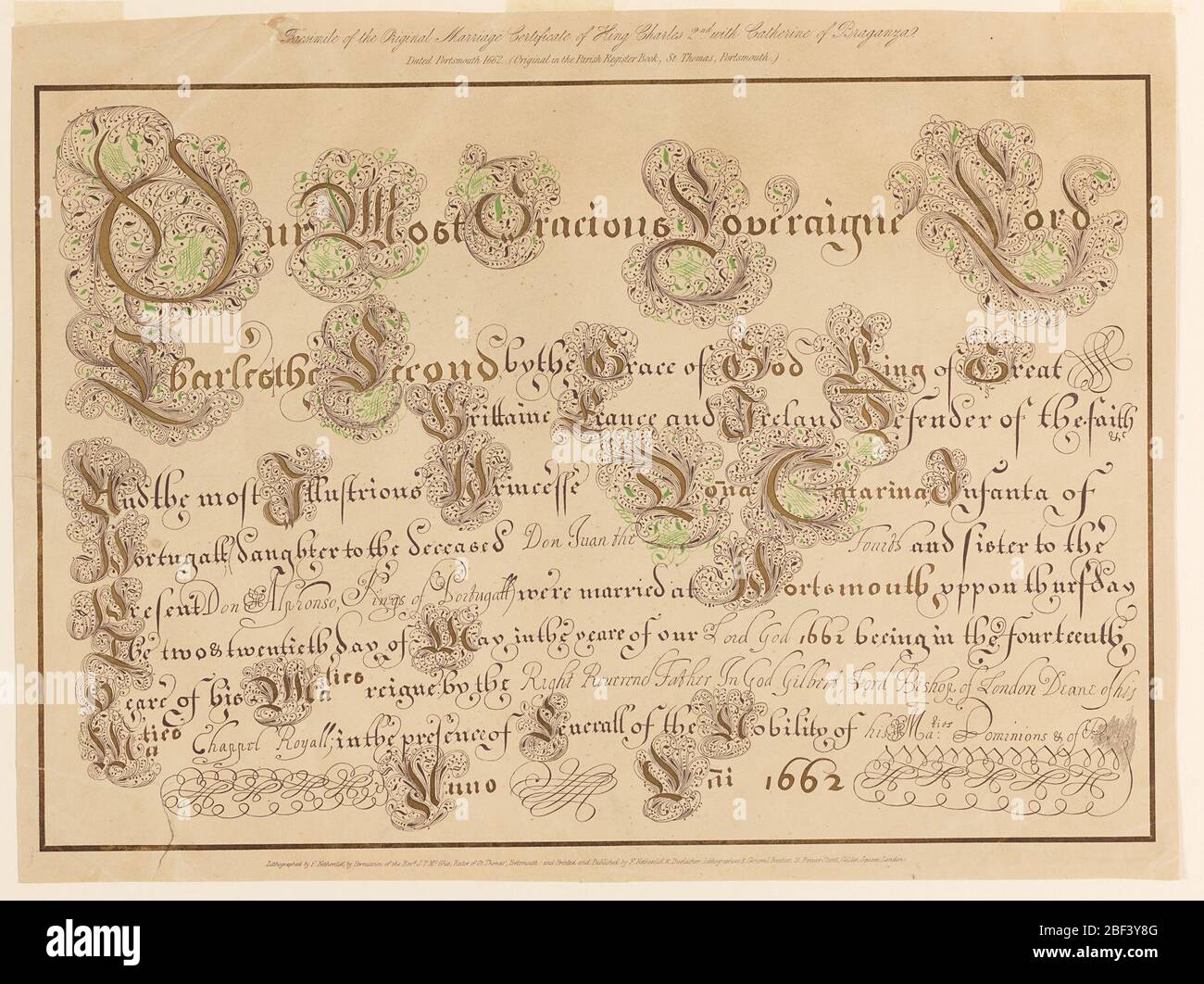 Facsimile Of Original Marriage Certificate Of Charles II And Catherine facsimile-of-original-marriage-certificate-of-charles-ii-and-catherine