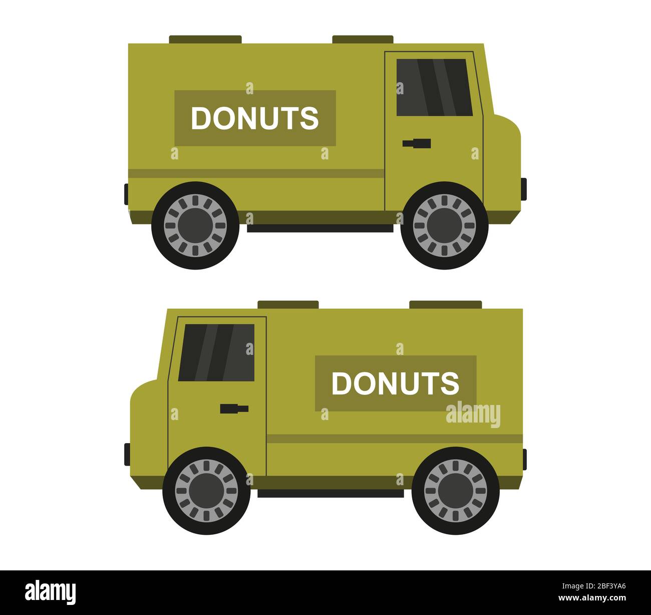 donut truck icon illustrated in vector on white background Stock Vector ...
