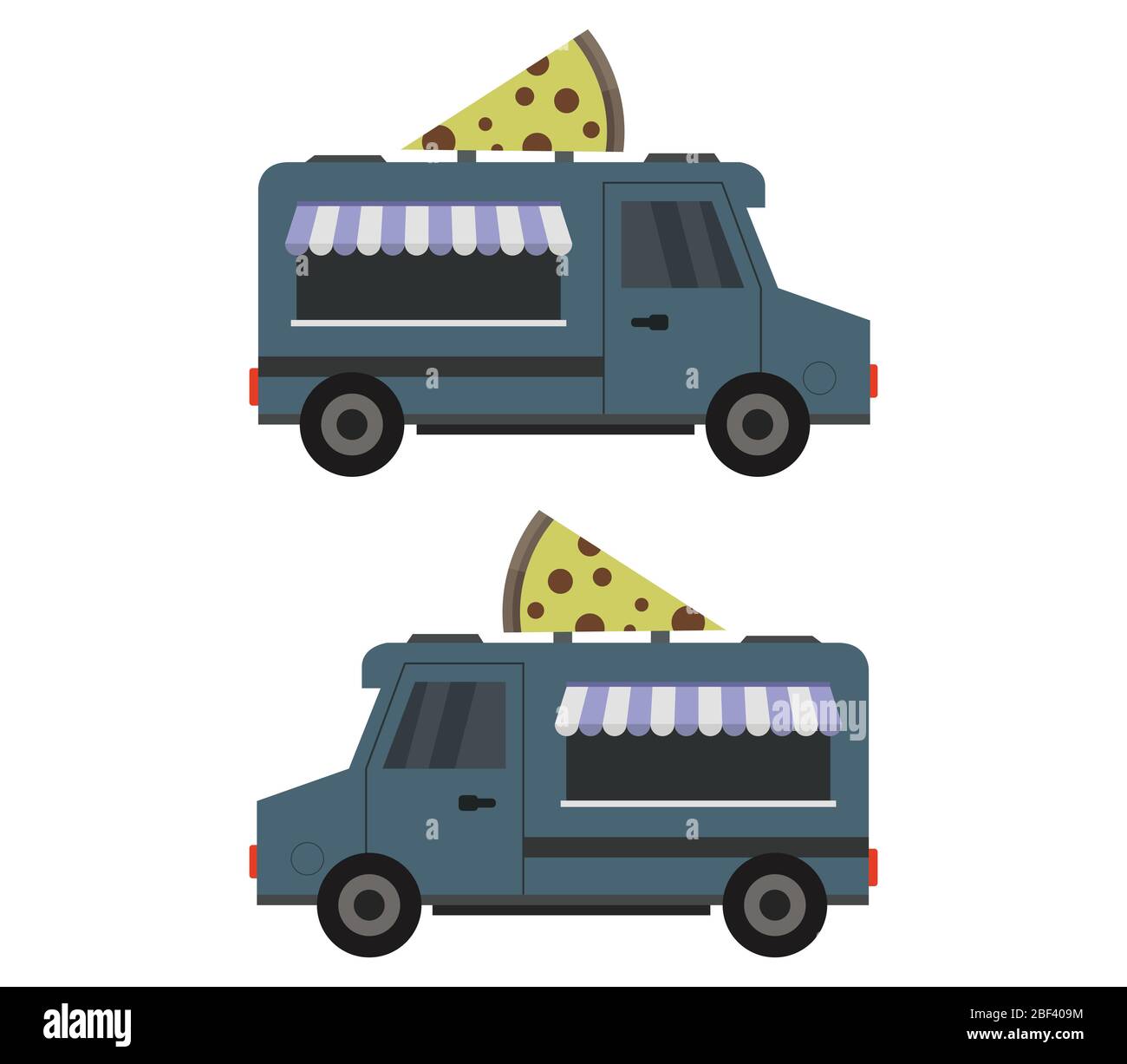 pizza truck icon illustrated in vector on white background Stock Vector ...