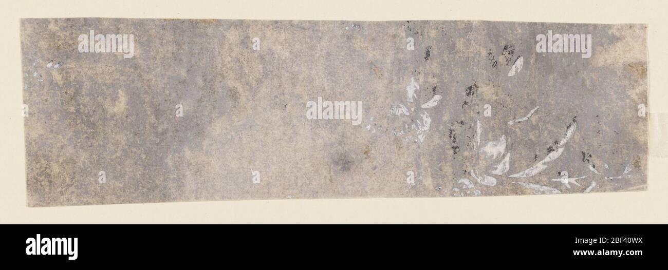 Sidewall. Against a light gray ground, faded and rubbed, is the faint ...