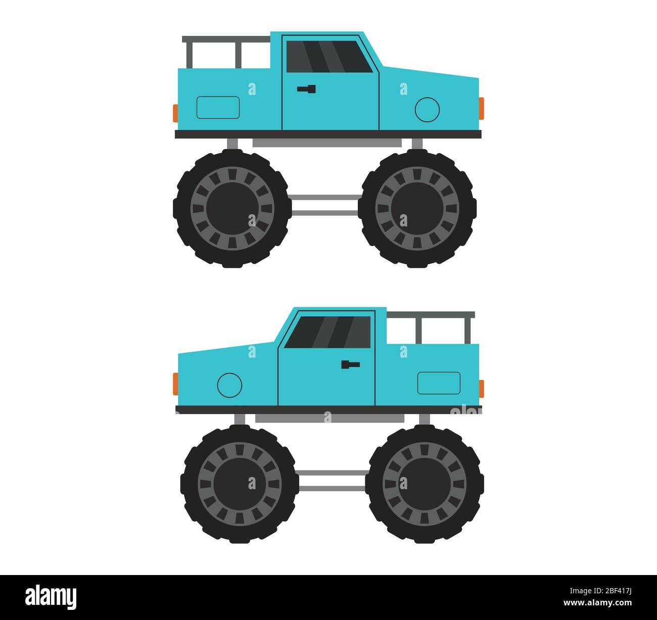 monster truck icon illustrated in vector on white background Stock ...