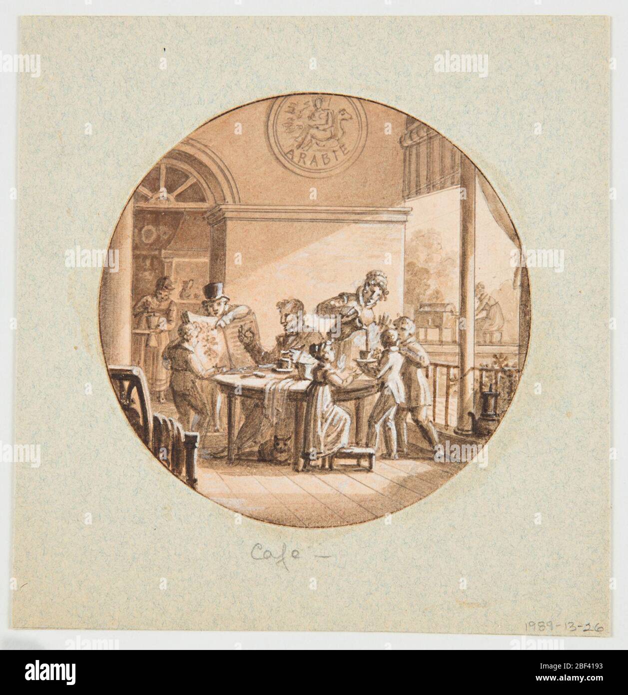 Design for a Painted Porcelain Plate Caf Coffee from the Service des ...