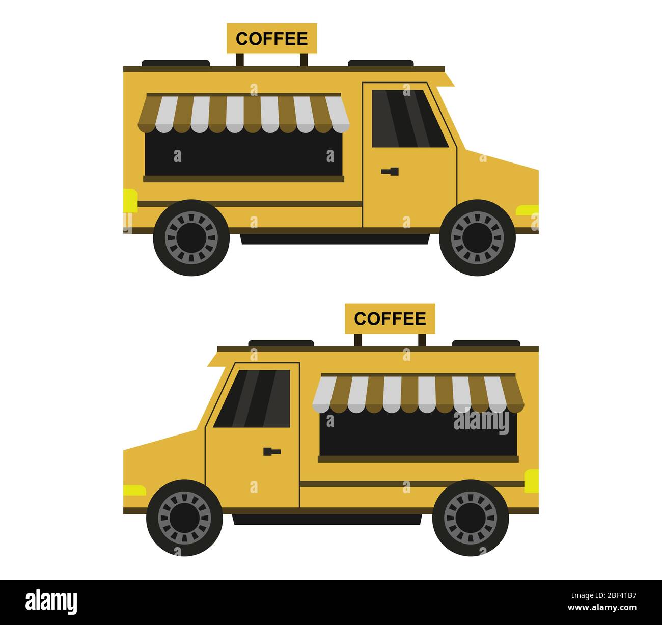 coffee truck icon illustrated in vector on white background Stock ...