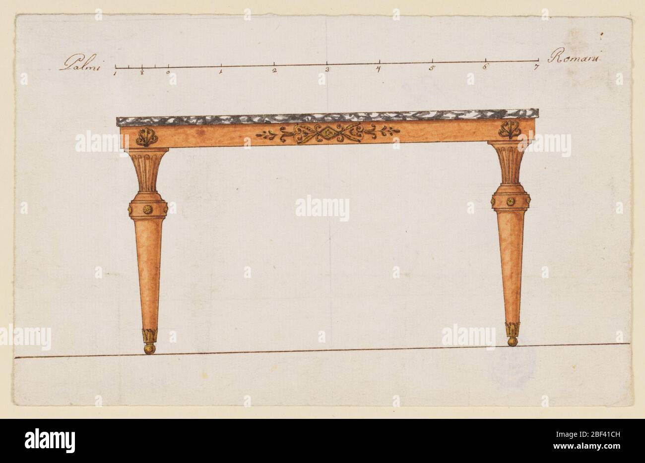 Design for a Console Table. Horizontal rectangle. Design for a console ...