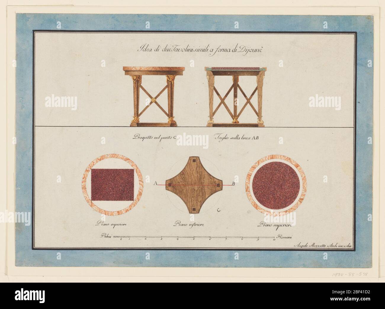 Design for Two Small Breakfast Tables. Sheet of designs for a table ...
