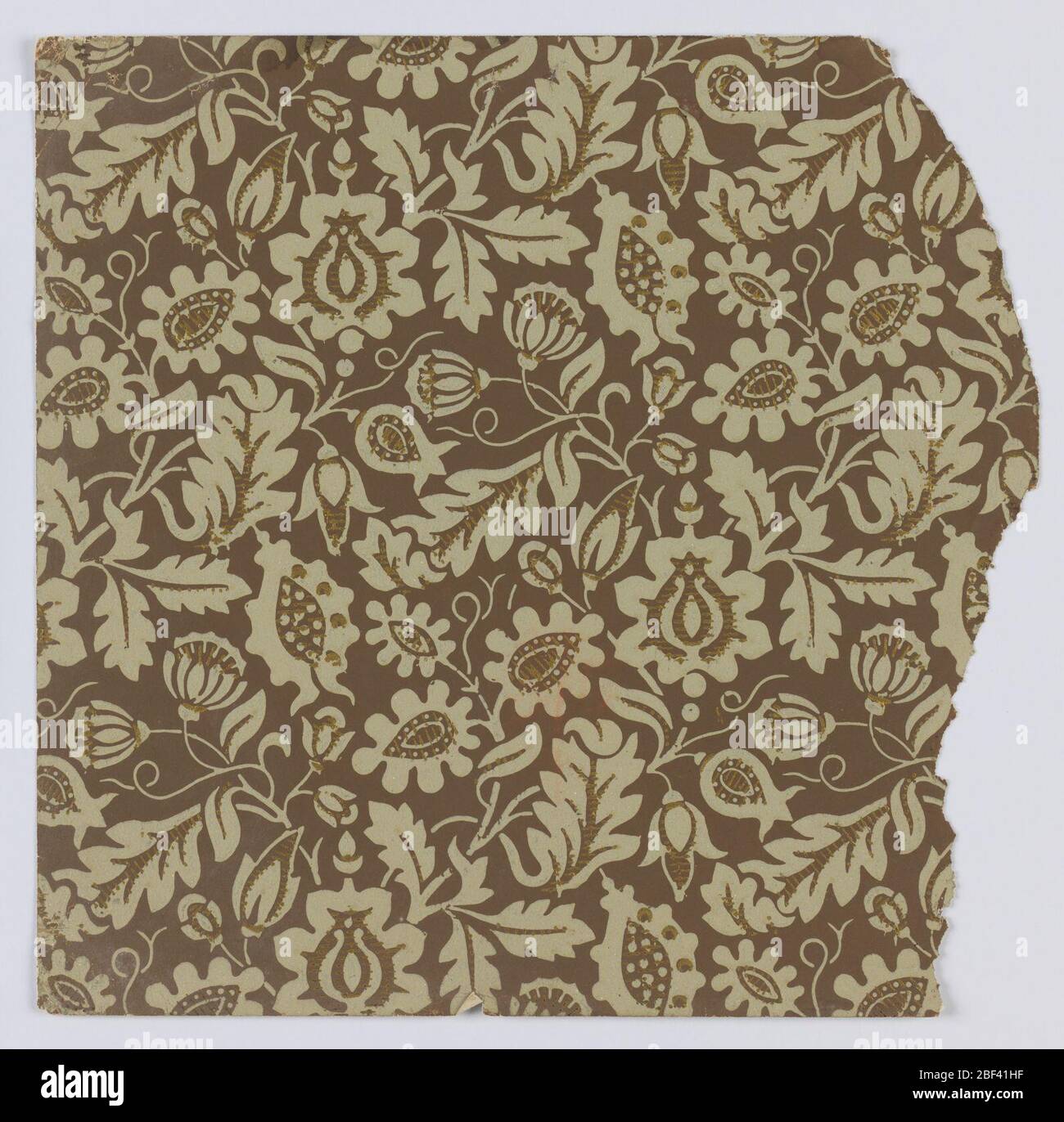 Sidewall sample. Fragmentary wallpapers from sample book, including ...