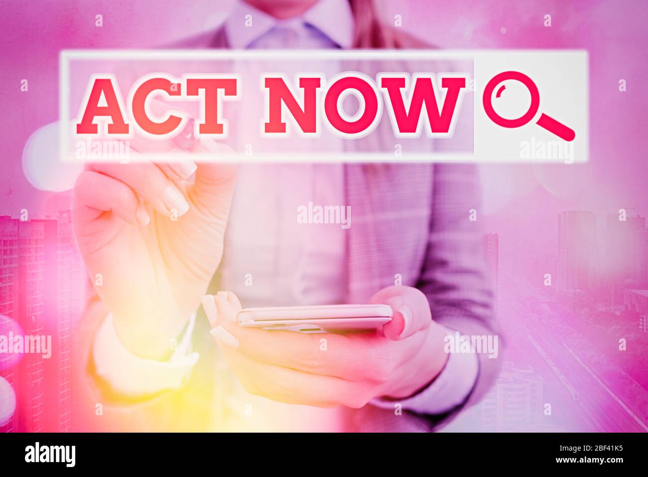 Text sign showing Act Now. Business photo text do not hesitate and ...