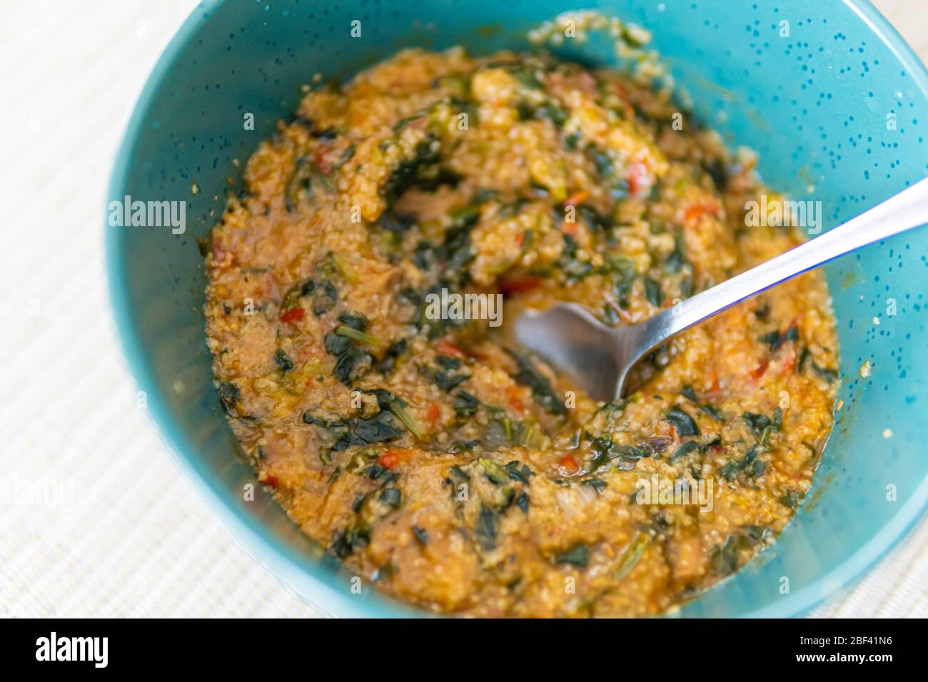 Nigerian Acha meal served and ready to eat Stock Photo - Alamy