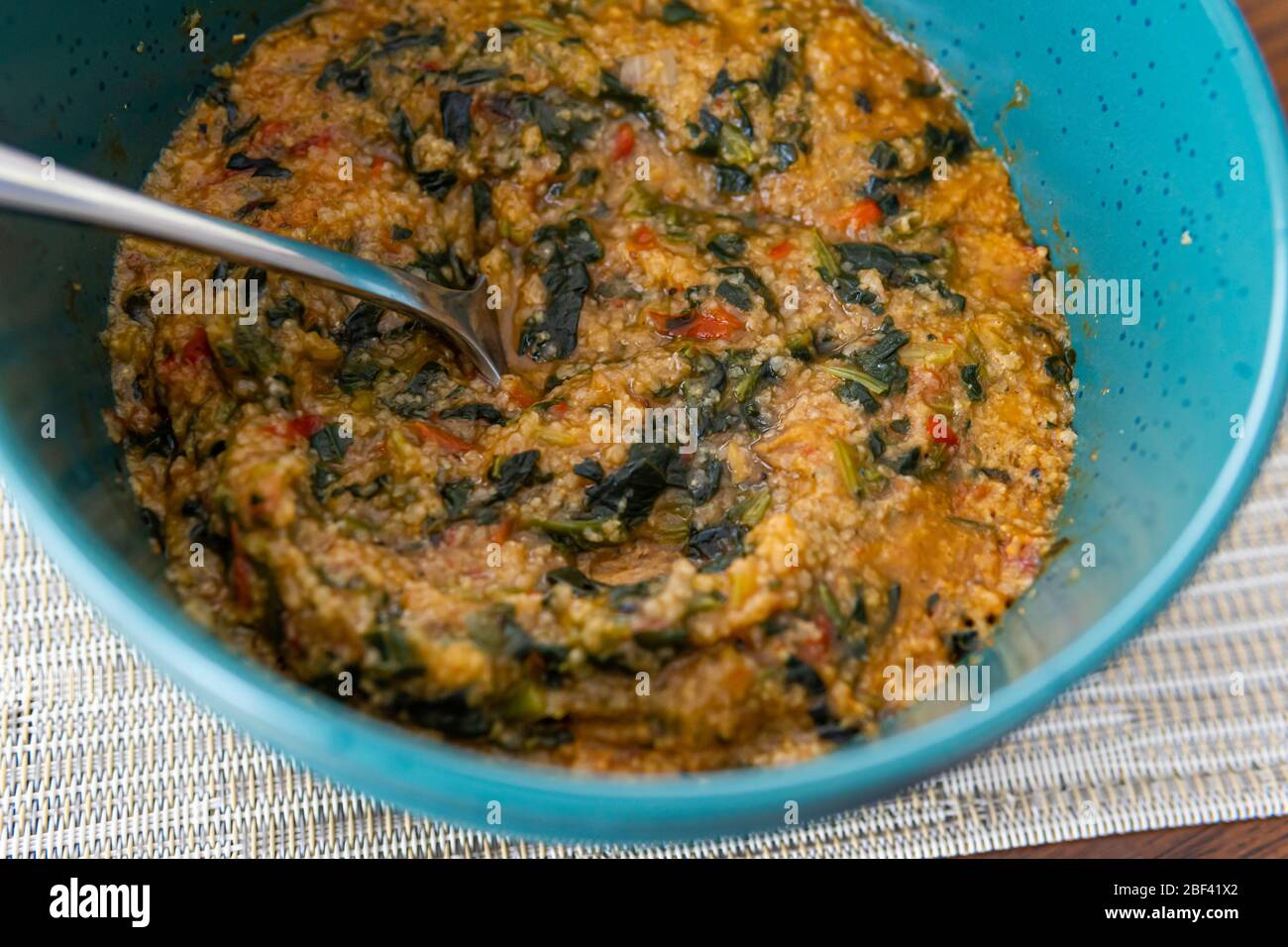 Nigerian Acha meal served and ready to eat Stock Photo - Alamy