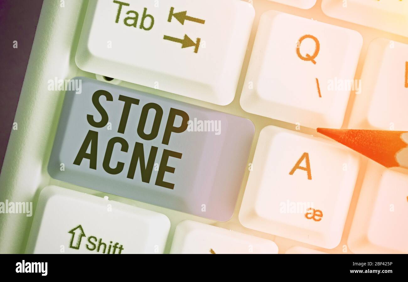 Word writing text Stop Acne. Business photo showcasing control the ...