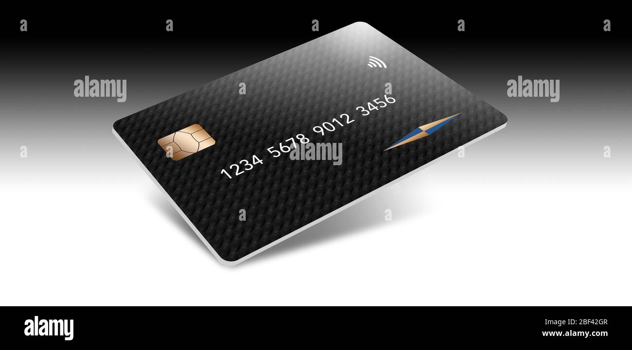 Here is a contemporary generic black credit or debit card Stock Photo ...