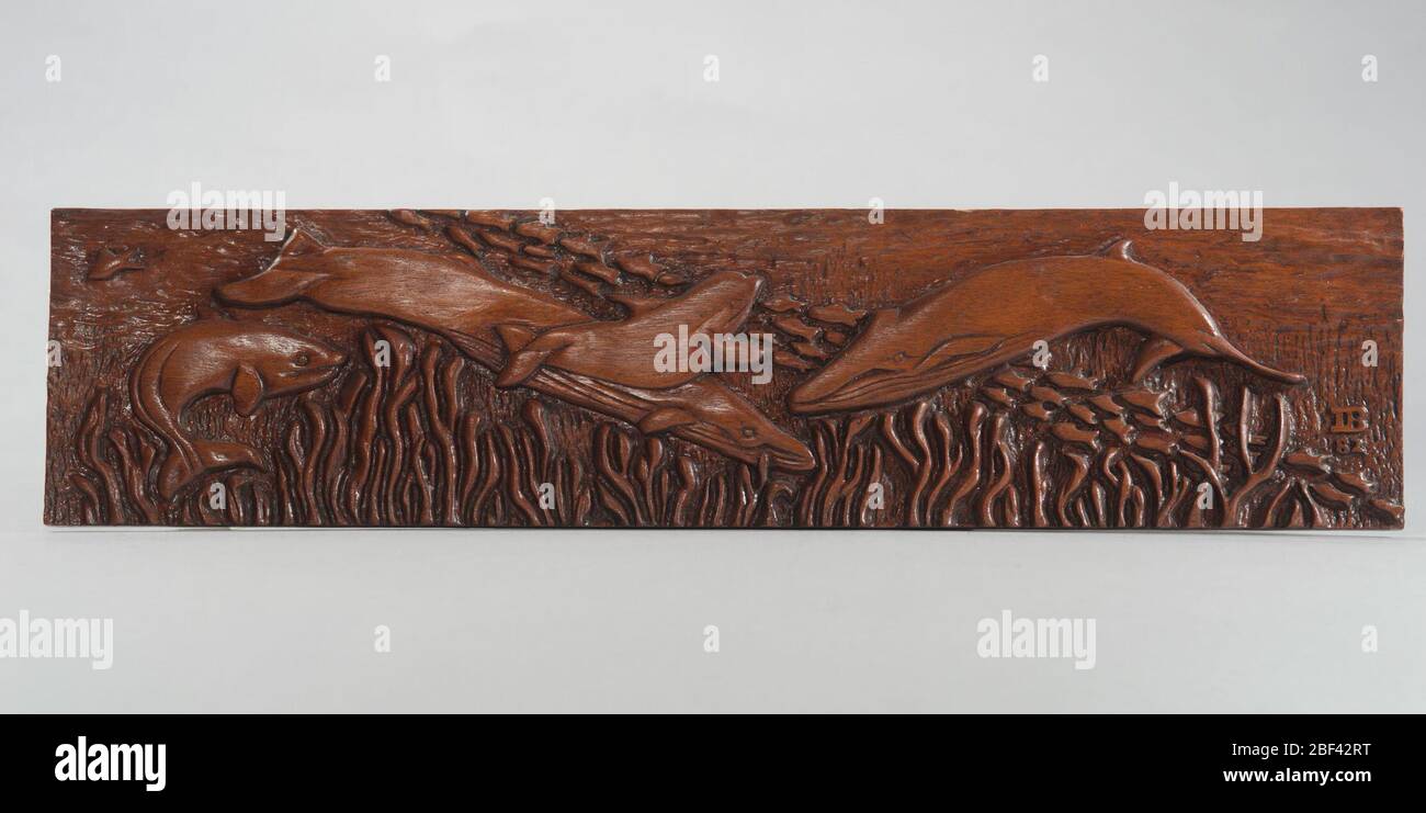 Carving of Whales and Fish Stock Photo - Alamy