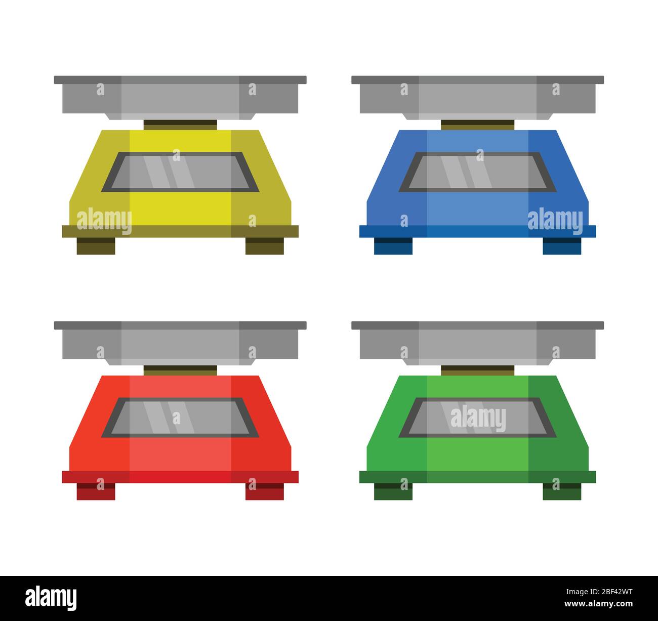 kitchen scale icon illustrated in vector on white background Stock ...