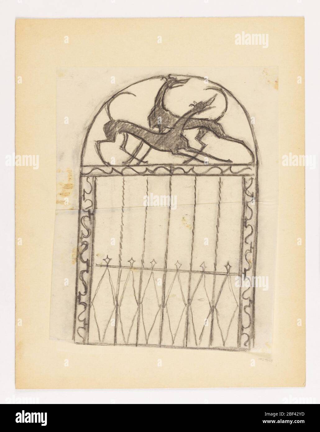 Design for a Gate Two Hounds. Design for a gate to be executed in iron ...