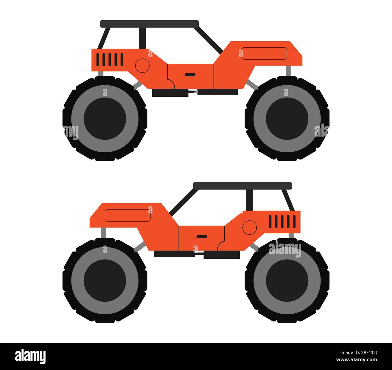 monster truck icon illustrated in vector on white background Stock ...