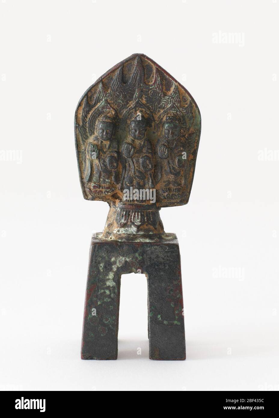 Statuette Buddhist trinity. Thomas Joseph Larkin (1848 - 1915) Charles ...
