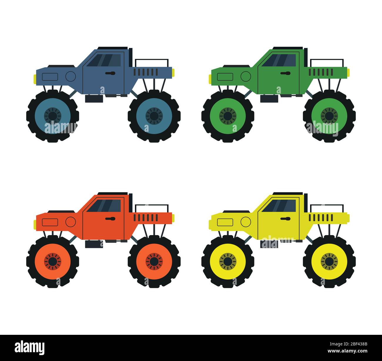 monster truck icon illustrated in vector on white background Stock ...