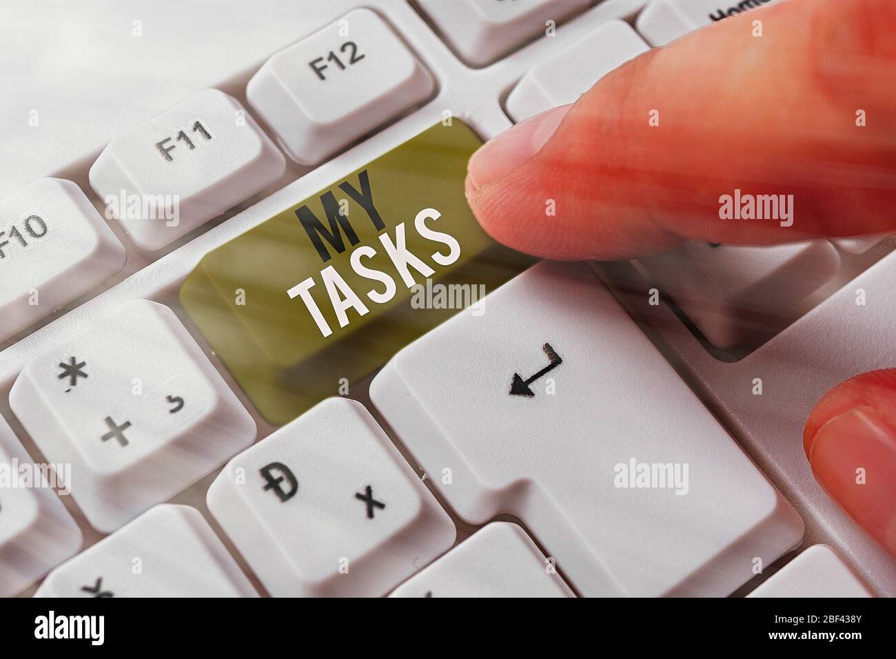 Handwriting text writing My Tasks. Conceptual photo assigned piece of ...