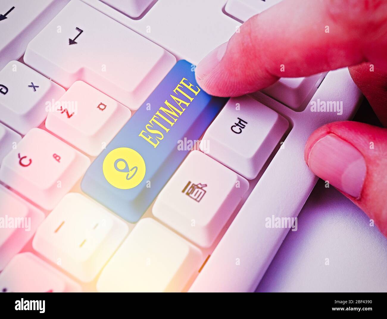 Handwriting text writing Estimate. Conceptual photo roughly calculate ...