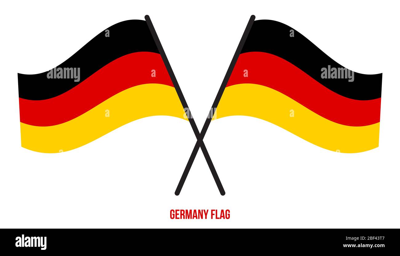 Germany Flag Waving Vector Illustration on White Background. Germany ...
