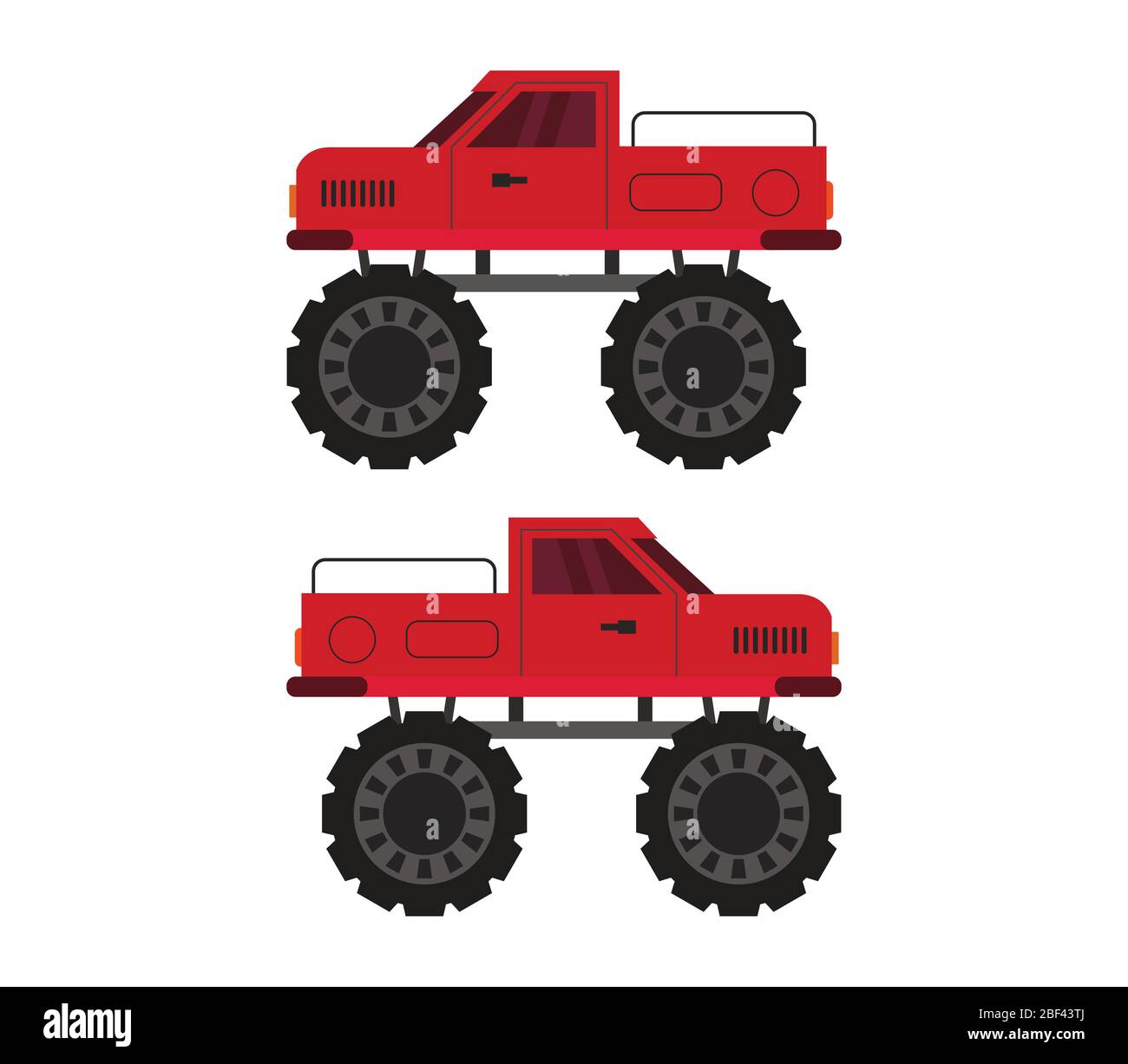 monster truck icon illustrated in vector on white background Stock ...