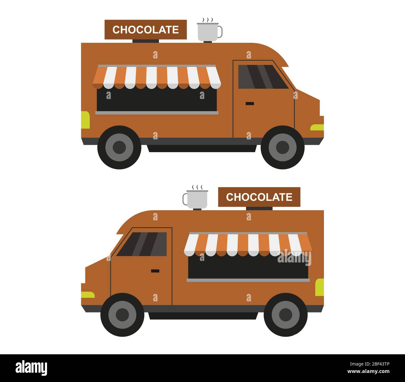 chocolate truck icon illustrated in vector on white background Stock ...